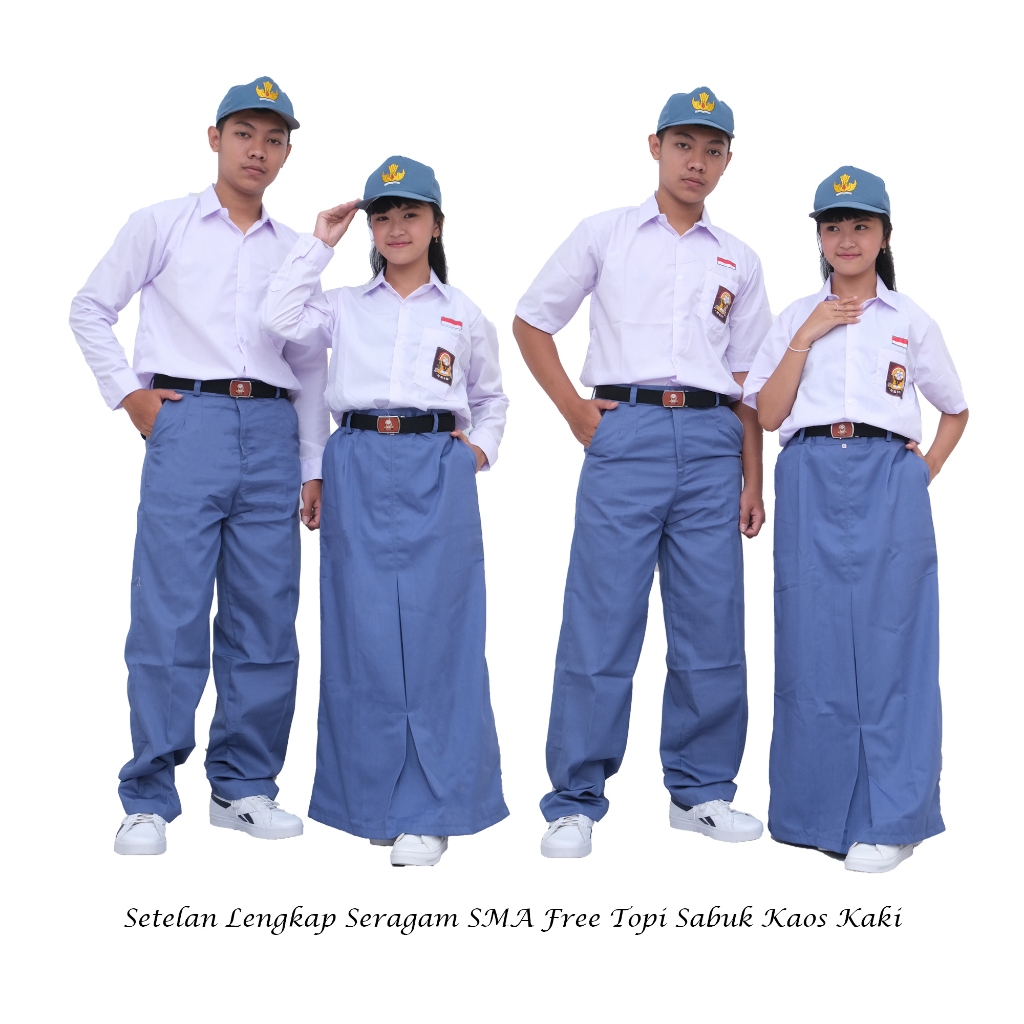 Jual Setelan Lengkap Seragam Sekolah SMA Putih Abu-Abu Anak Laki-Laki ...