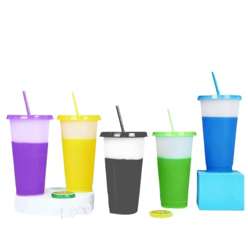 Jual Gelas Set Sedotan Tumbler Termokromik Berubah Warna 710ml Isi 5pcs ...
