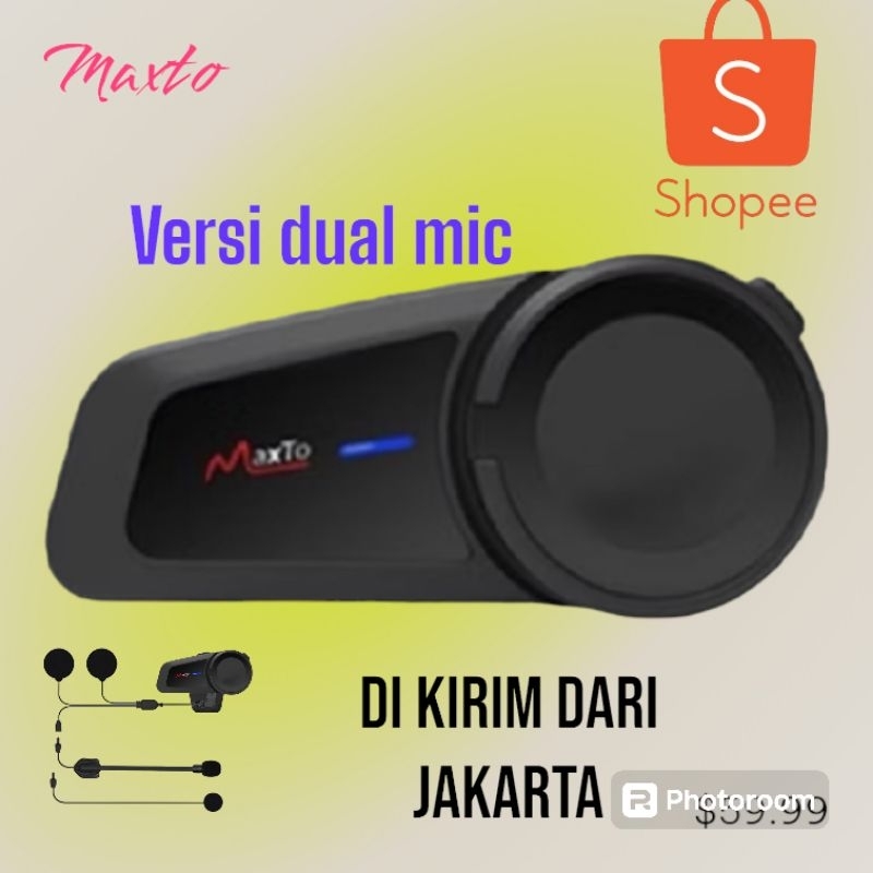 Jual Maxto M2 bluetooth intercom bluetooth helm Original | Shopee Indonesia
