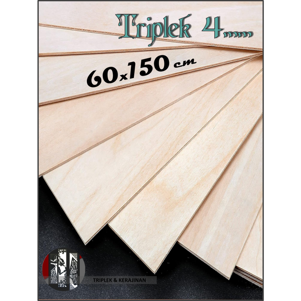Jual Triplek 4mm 60x150 cm (isi 2 lembar) (Plywood Multiplek 4 mm 60 x ...