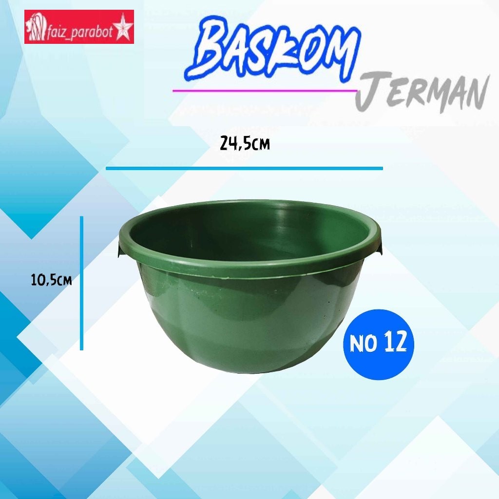 Jual Baskom Waskom Jerman Hijau Besar Ukuran 12 / Tempat Wadah ...