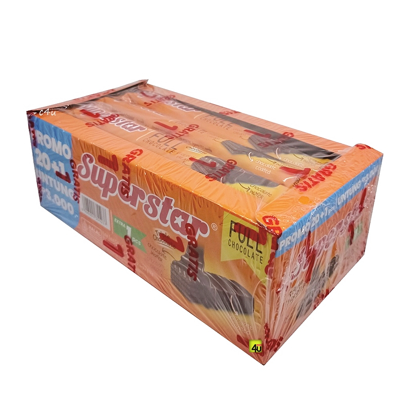 Jual Superstar - Triple Choco Wafer - Pack Isi 20 pcs | Shopee Indonesia