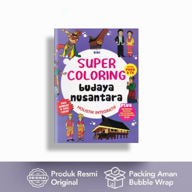 Jual Buku mewarnai super coloring budaya nusantara | Shopee Indonesia