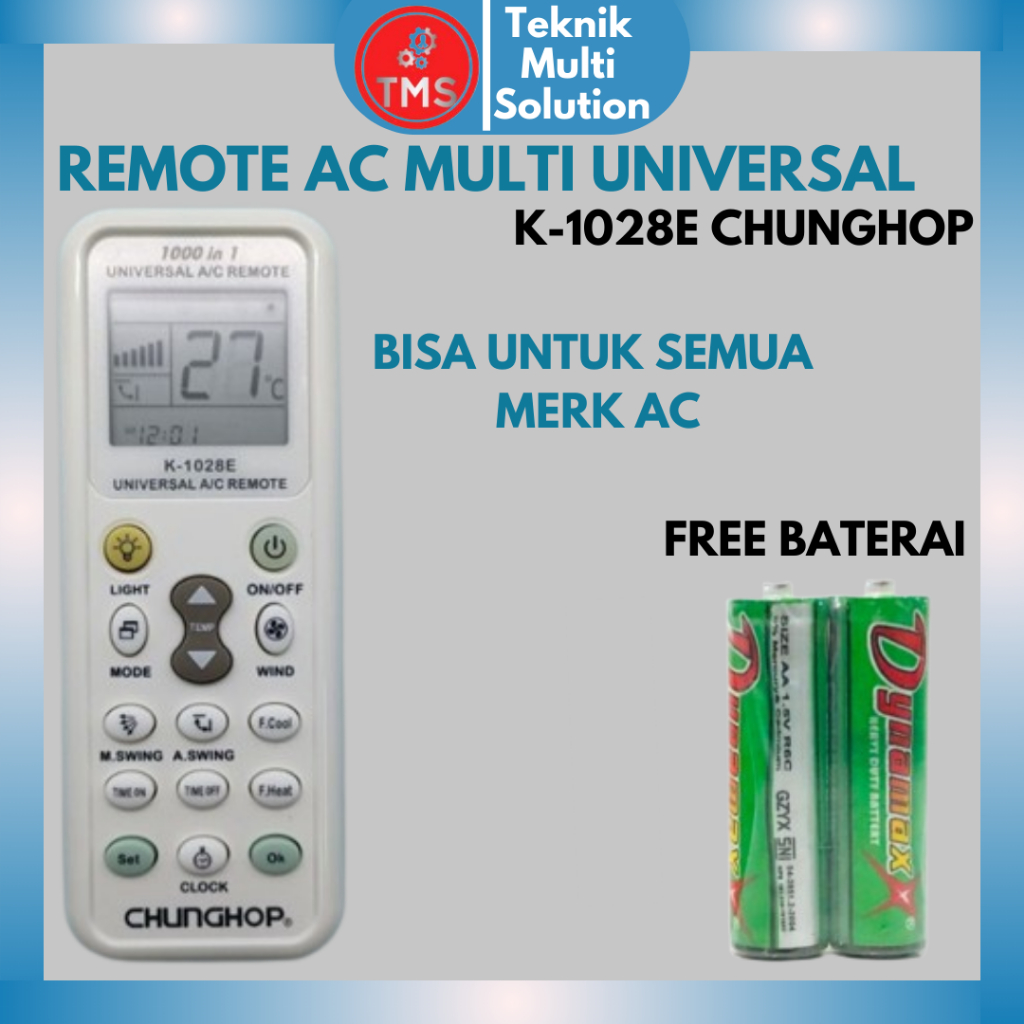 Jual REMOTE REMOT AC/KIPAS ANGIN AC AIR CONDITIONER UNIVERSAL CHUNGHOP ...