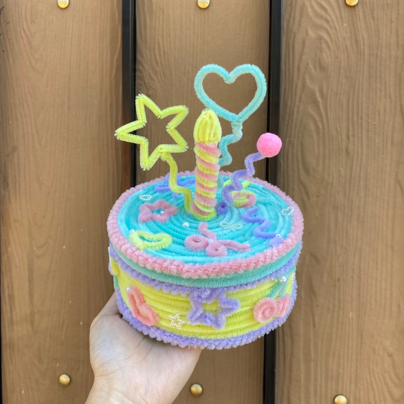 Jual KUE KAWAT BULU / pipe cleaner cake / kue ulang tahun lucu ...