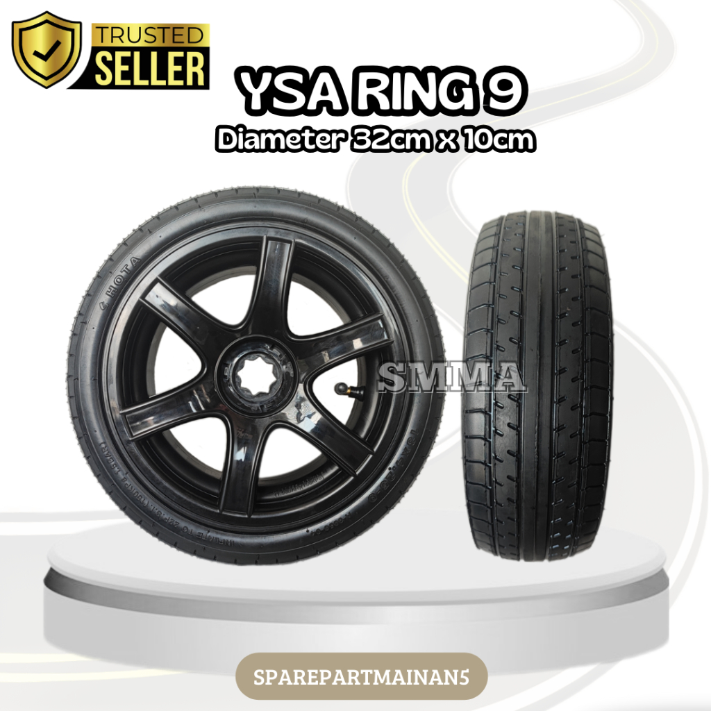 Jual SMA5 || Ban Roda YSA 24Volt Karet (POMPA) Ring 9 Diameter 32cmx10 ...
