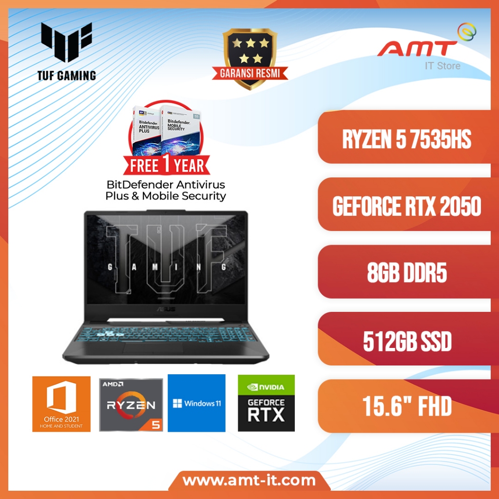 Jual ASUS TUF Gaming A15 FA506NF-R525B3T-O Ryzen 5 7535HS 8GB 512GB SSD ...