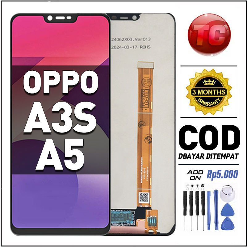 Jual LCD OPPO A3S A5 Original asli Touchscreen Fullset Crown Murah Ori Compatible For Glass ...