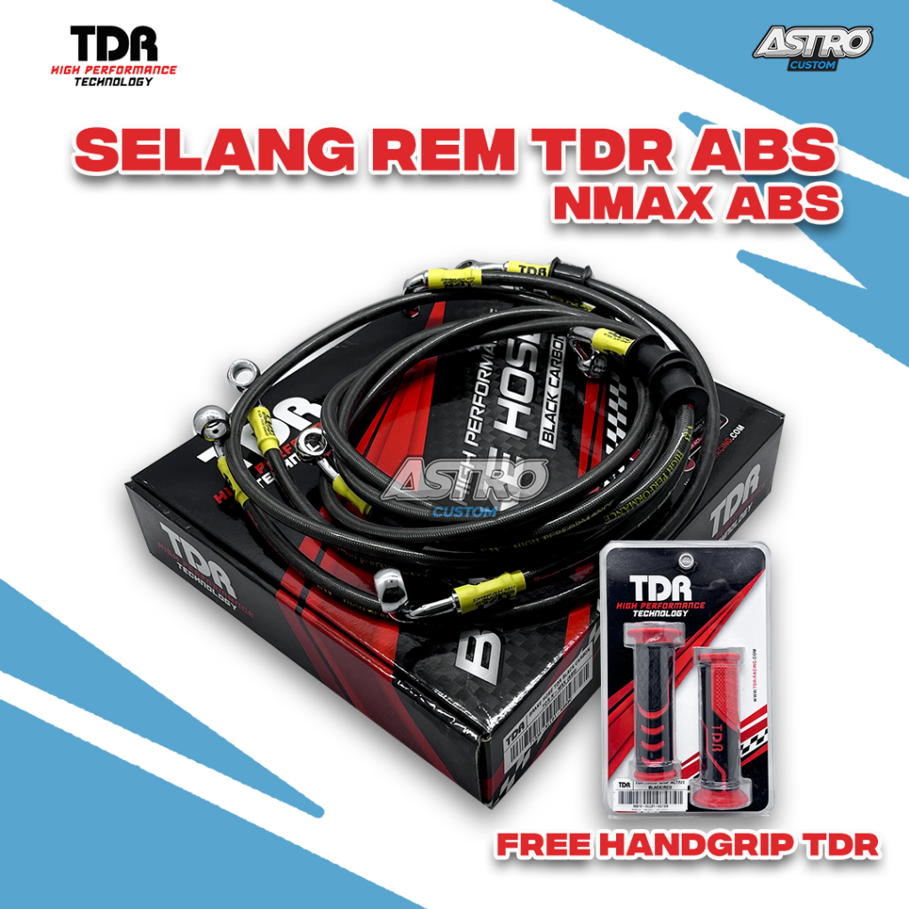Jual Selang Rem TDR Nmax 155 ABS Brake Hose Black Carbon Set Depan Belakang Kabel Rem Original ...