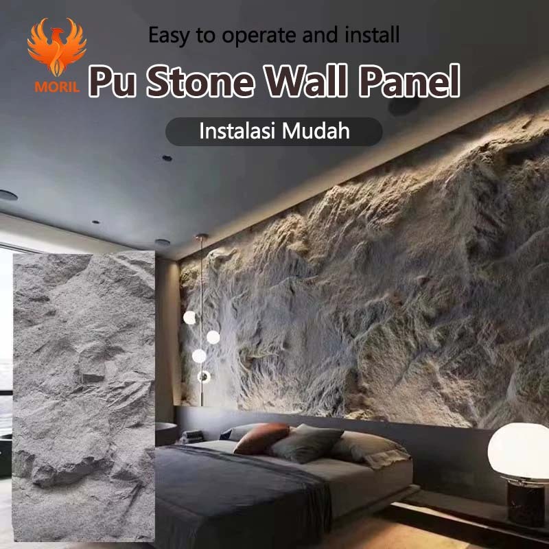 Jual PU Stone Wall Panel 120cmx60cmx3cm WALLSTONE OUTDOOR DAN INDOOR PU ...