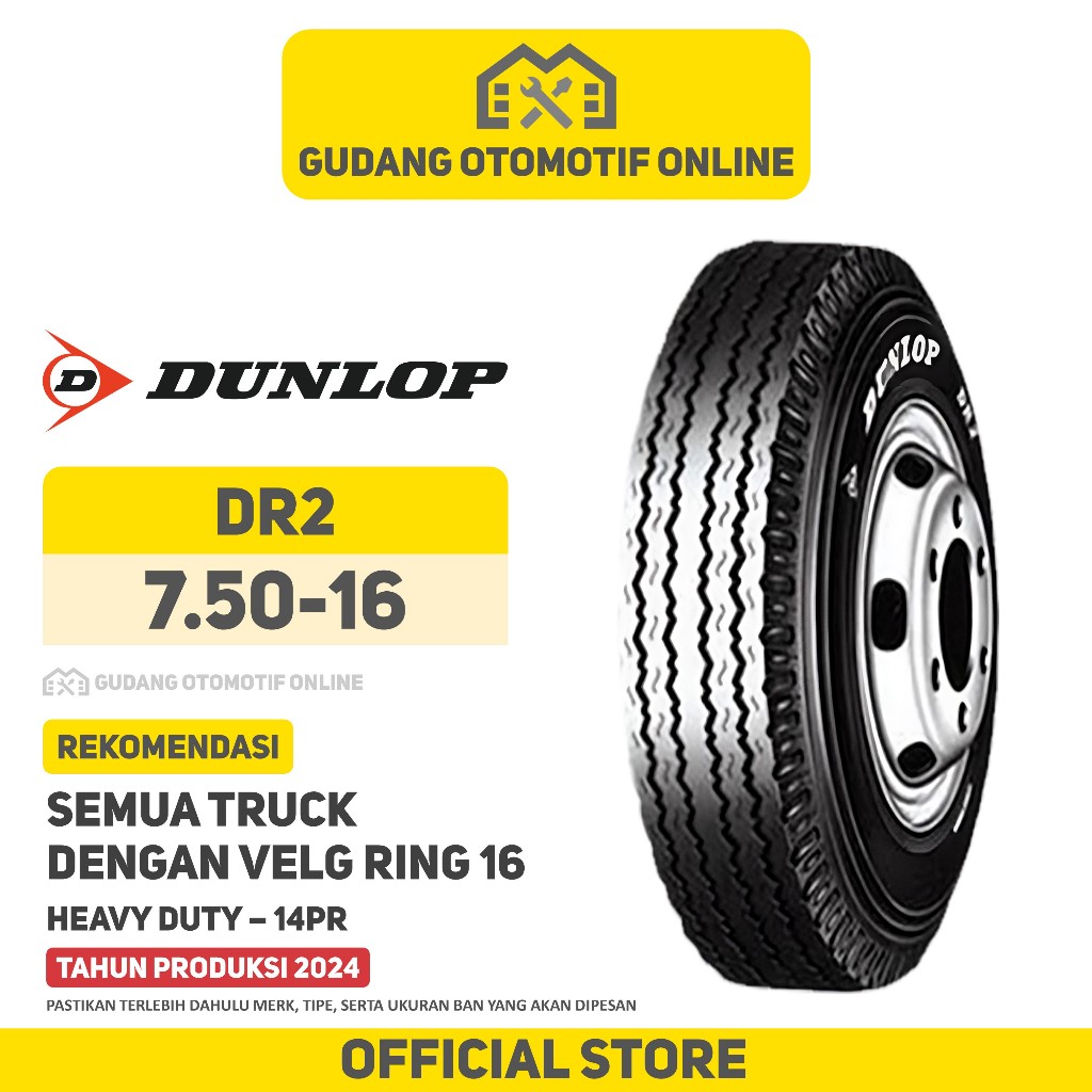 Jual Ban Truk Dunlop DR2 750 R16 16 Truck Colt Diesel Canter Ragasa 7. ...