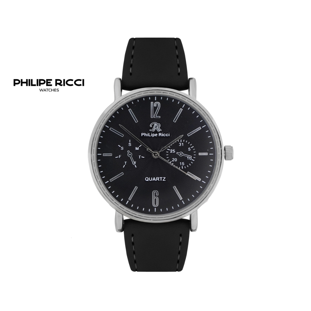 Jual PhiLipe Ricci Jam Tangan Pria Kulit 100% Ori Tipis Bulat Simple ...