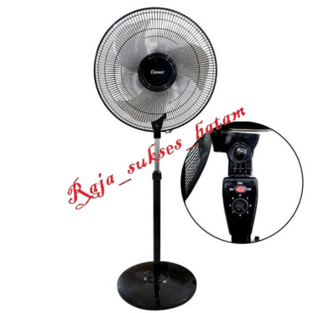 Jual Cosmos 18 TIF Kipas Angin Berdiri Stand Fan Tornado Besi 18" Hitam ...