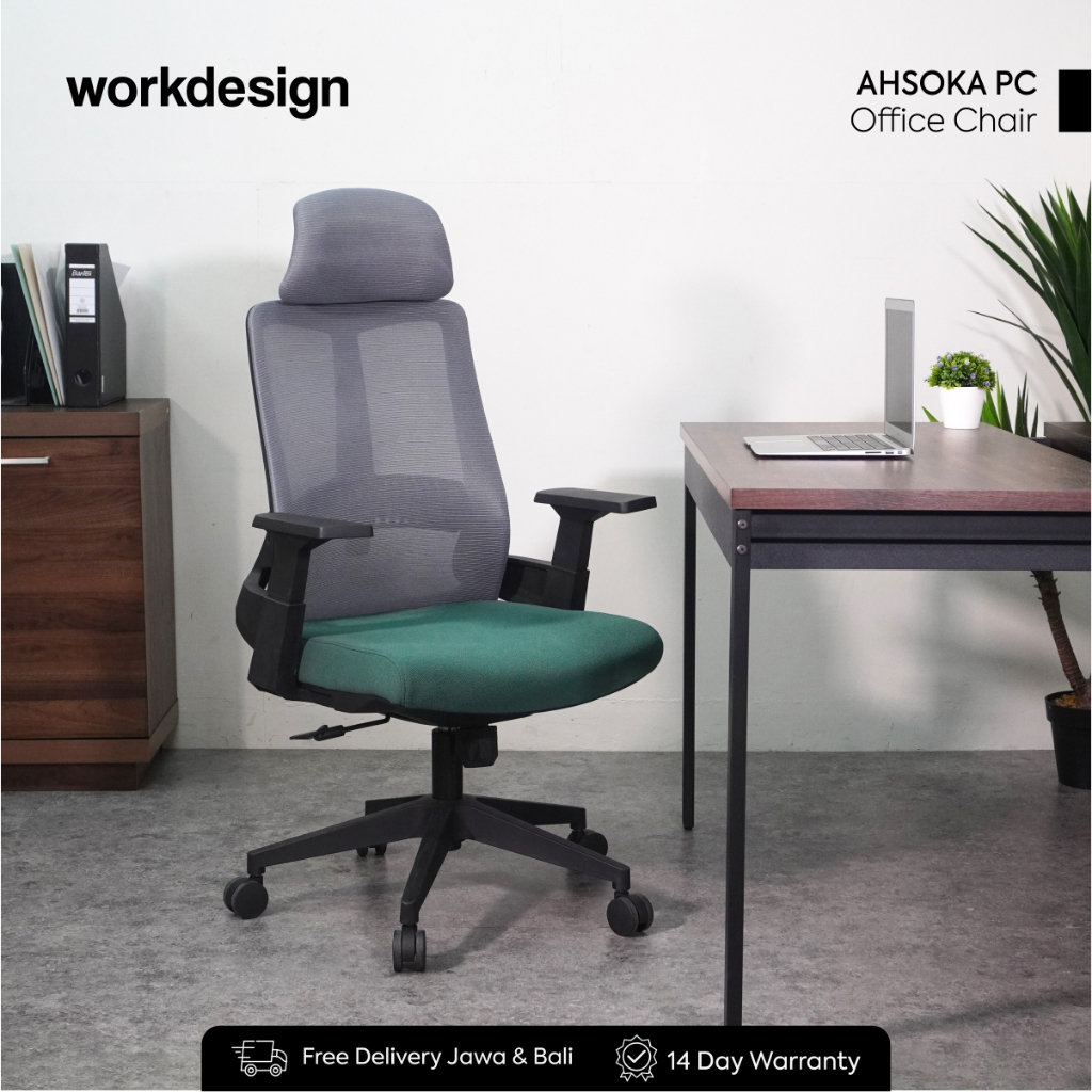 Jual Workdesign - Ahsoka PC Kursi Kantor / Kursi Kerja Ergonomis dengan Sandaran Kepala dan ...