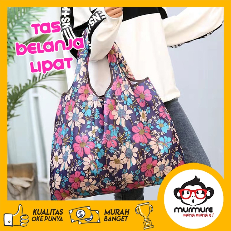 Jual MURMURE | TAS LIPAT ECO BAG / TAS BELANJA LIPAT / SHOPPING BAG / ECO BAG MOTIF ANTI AIR ...