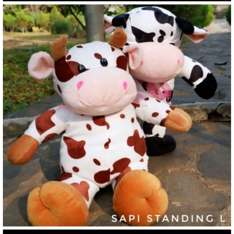 Jual Boneka Sapi berdiri ukuran XL 30cm bahan yelvo sangat lembut ...