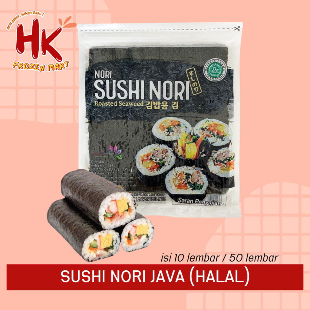 Jual Sushi Nori Java isi 10 lembar & 50 lembar | tokinori rumput laut ...