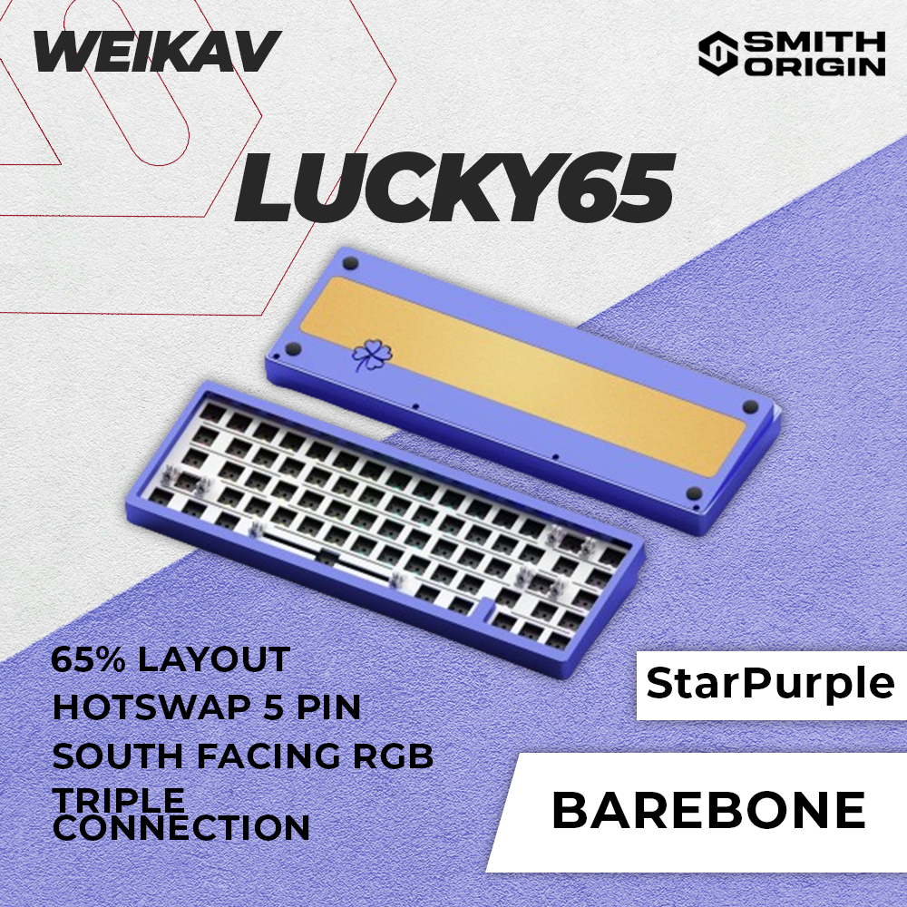 Jual WEIKAV Lucky65 Barebone Wireless RGB Hotswappable Mechanical ...