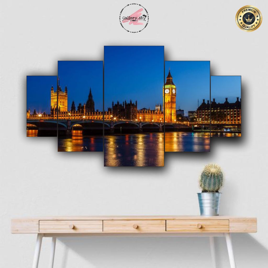 Jual 1 SET Pajangan Dinding LONDON Hiasan Dinding Aestentic Isi 5 pcs ...