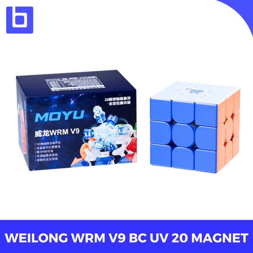 Jual KODE A4W9 Rubik 3x3 Moyu Weilong WRM V9 Magnetic Maglev Ballcore ...