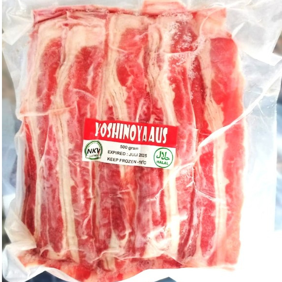 Jual Daging Slice Yoshinoya Aus 500gr / Daging Sapi Slice Dengan Lemak ...