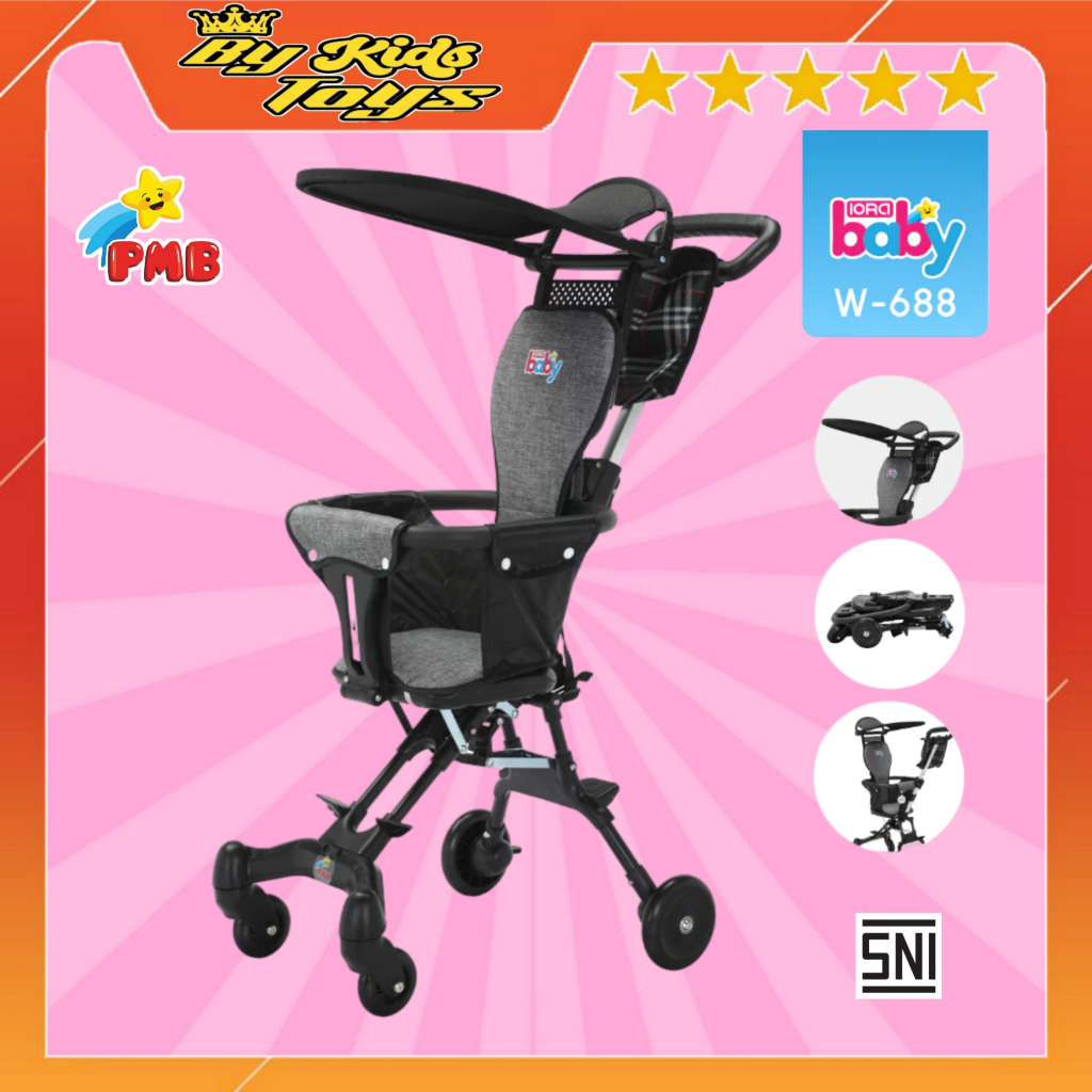 Jual Stroller Bayi 2 Way Travelling Anak Portable Dapat Dilipat Ringan ...
