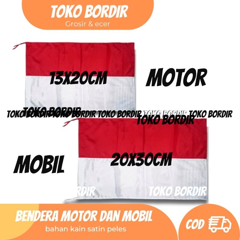 Jual Bendera motor dan mobil / bendera merah putih motor dan mobil ...