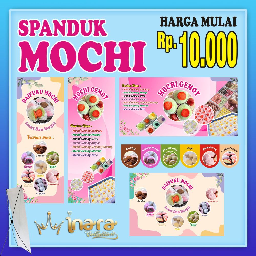 Jual Spanduk Banner DAIFUKU MOCHI Bisa Request | Shopee Indonesia