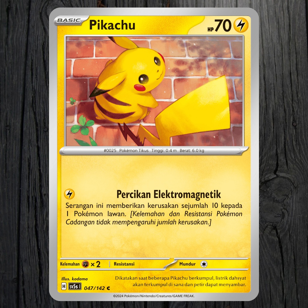Jual Pikachu Kartu Pokemon 1Pcs Sesuai Pilihan Indonesia Inggris Jepang ...