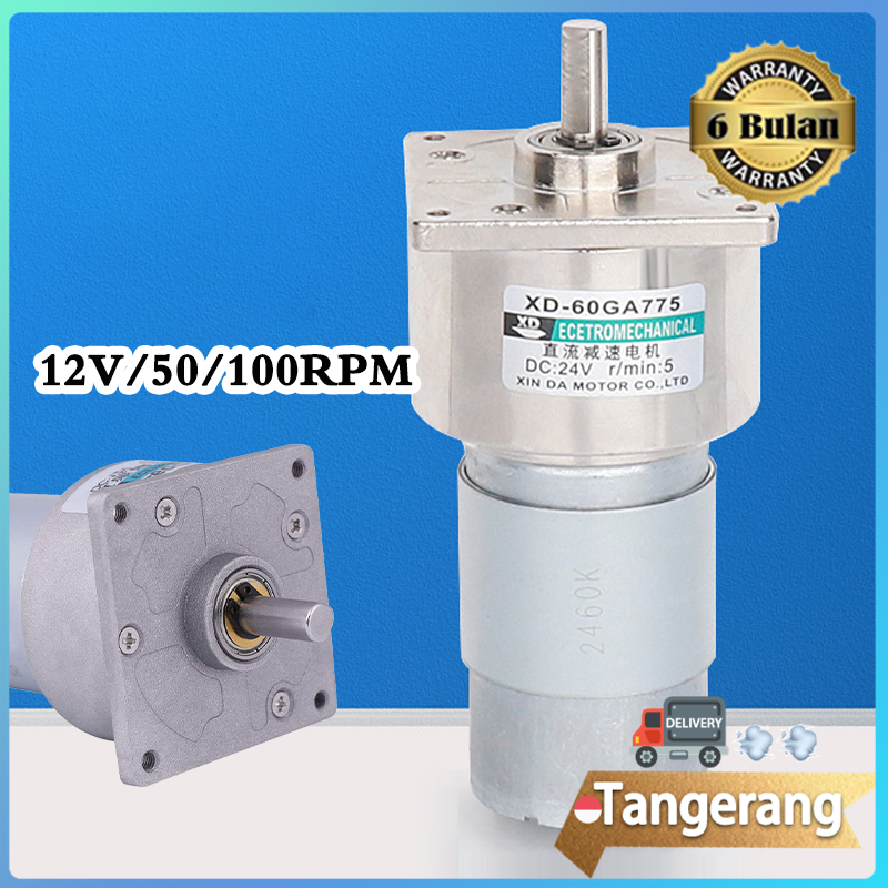 Jual Motor DC 60GA775 Gear Box XD-60GA775 Gir Box 50-RPM / 100-RPM ...