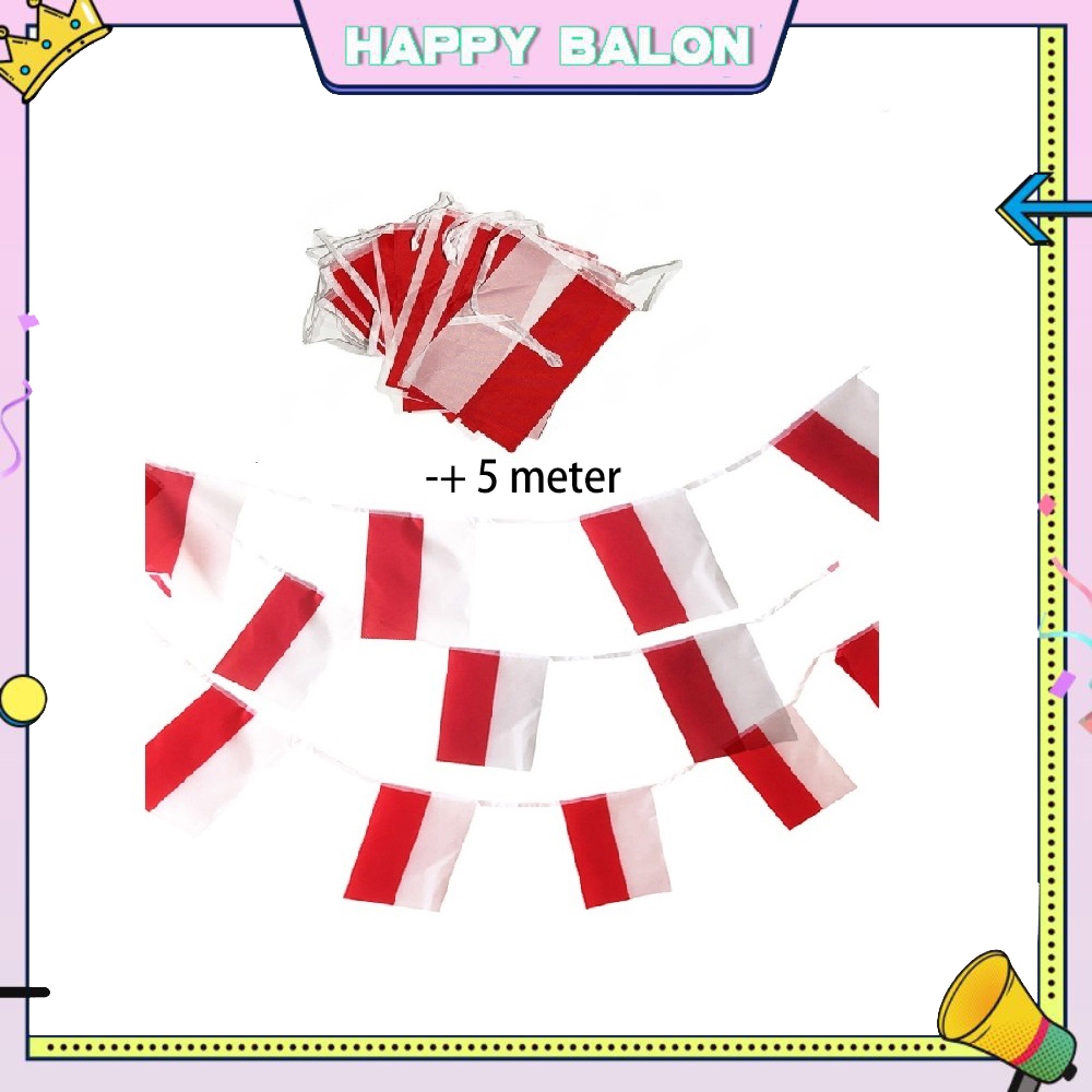 Jual HUT RI Flag Segitiga Kain / Bendera Kain Warna-Warni / HUT RI ...