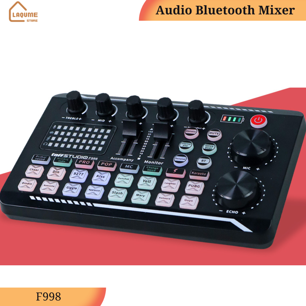 Jual Audio Bluetooth Mixer Sound Card Live Broadcast Karaoke | Shopee ...