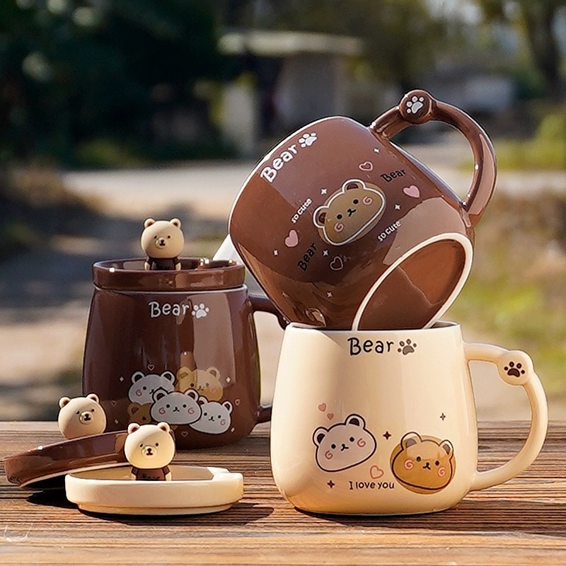 Jual EVERGREEN Cangkir Gelas Keramik Lucu Cute Ceramic Mug Cup Kucing ...