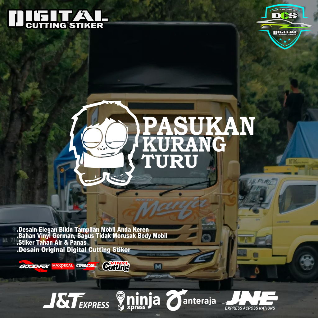 Jual Stiker kata kata kaca pasukan kurang turu kaca mobil pickup truk ...