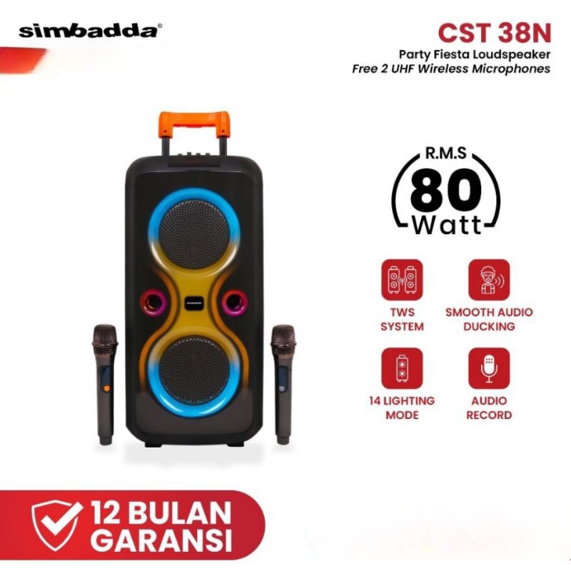 Jual SPEAKER SIMBADDA CST 38N PORTABEL BLUETOOTH SPEAKER ORIGINAL ...