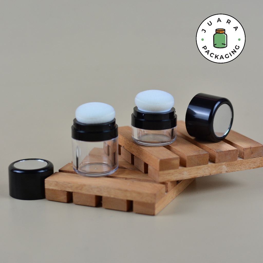 Jual Wadah Acrylic 5gr 10gr Tempat Bedak Tabur Warna Hitam dengan ...