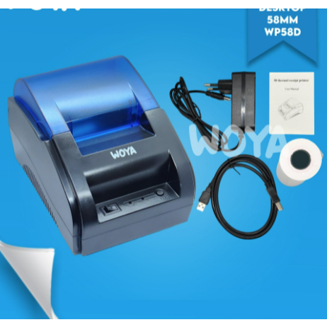 Jual PRINTER THERMAL KASIR 58MM WOYA WP58D CETAK RESI NOTA STRUK | Shopee Indonesia
