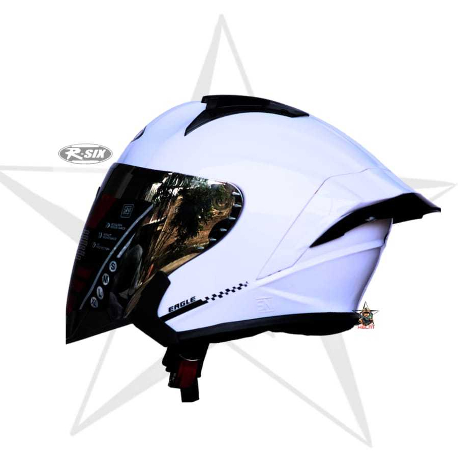 Jual HELM TERBARU R-SIX EAGLE PAKET GANTENG SPOILER_Helm Dewasa Pria ...