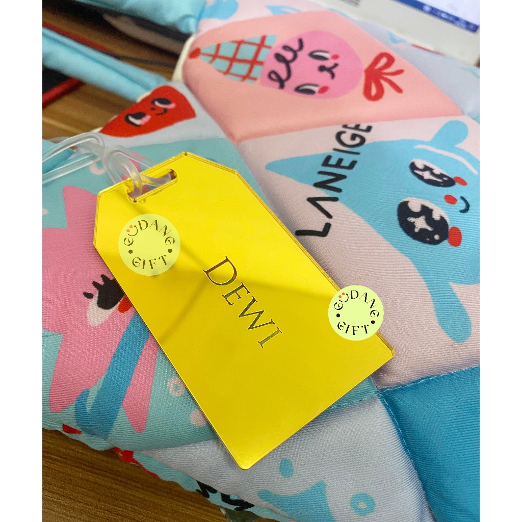 Jual LUGGAGE BAG TAG CUSTOM NAMA | TULISAN GRAFIR WARNA SILVER GOLD ...