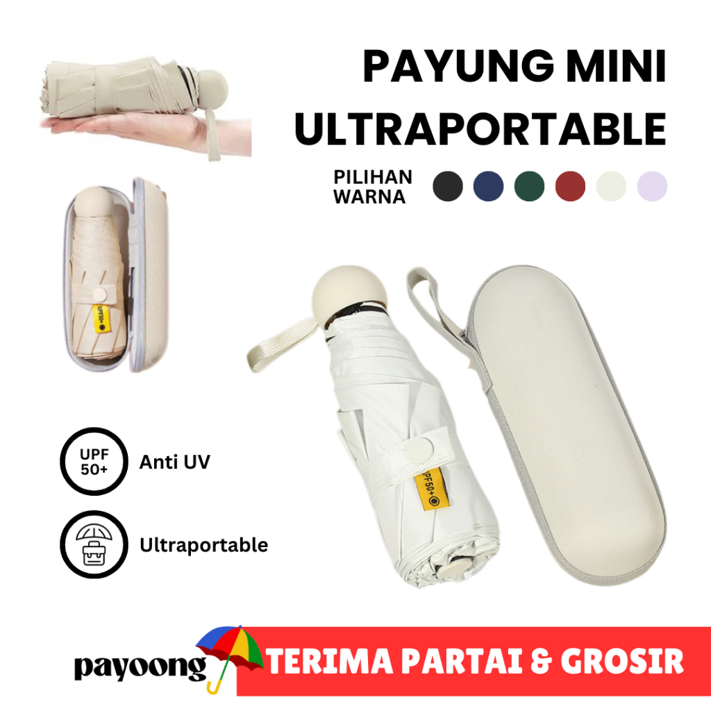 Jual Payung Mini Ultraportable Anti UV (Travel Friendly, Model Kapsul ...