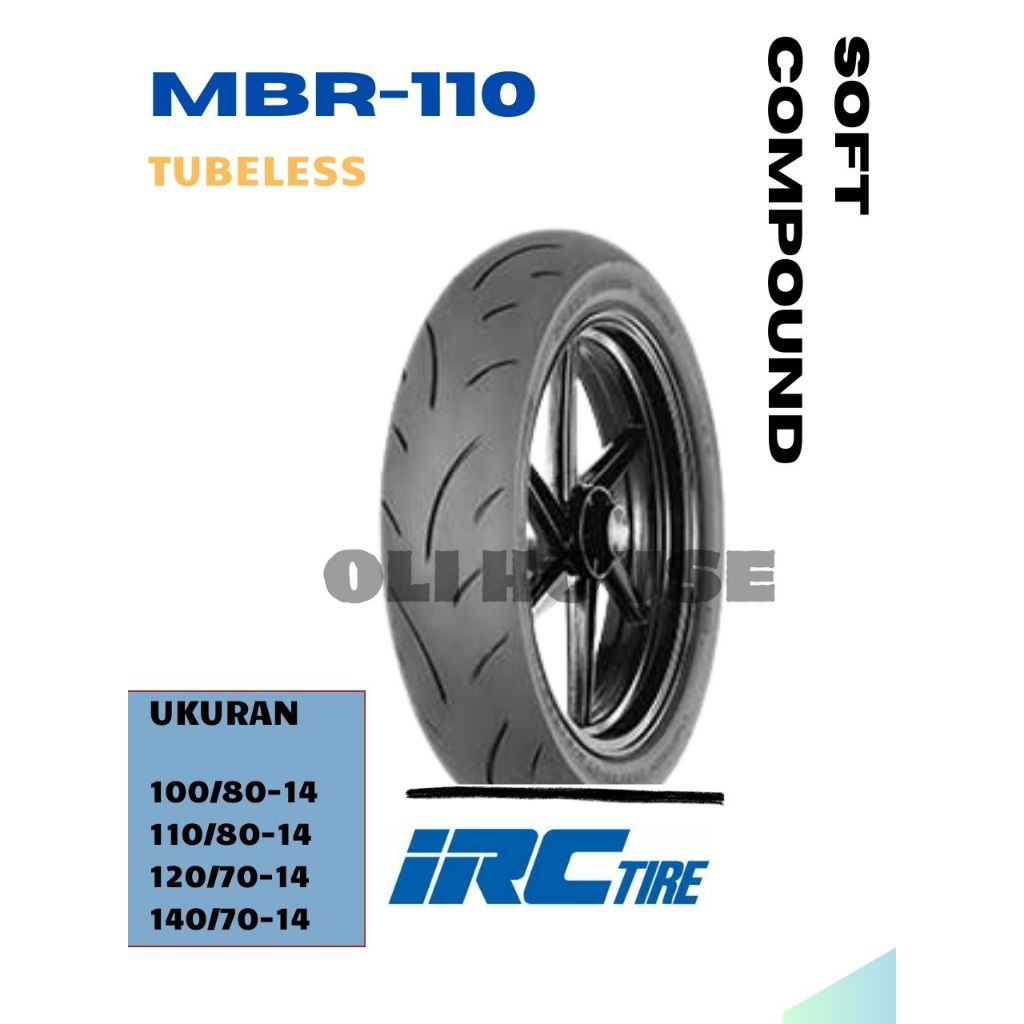 Jual Ban Motor Matic IRC MBR-110 100/80 110/80 120/70 140/70 Ring 14 ...