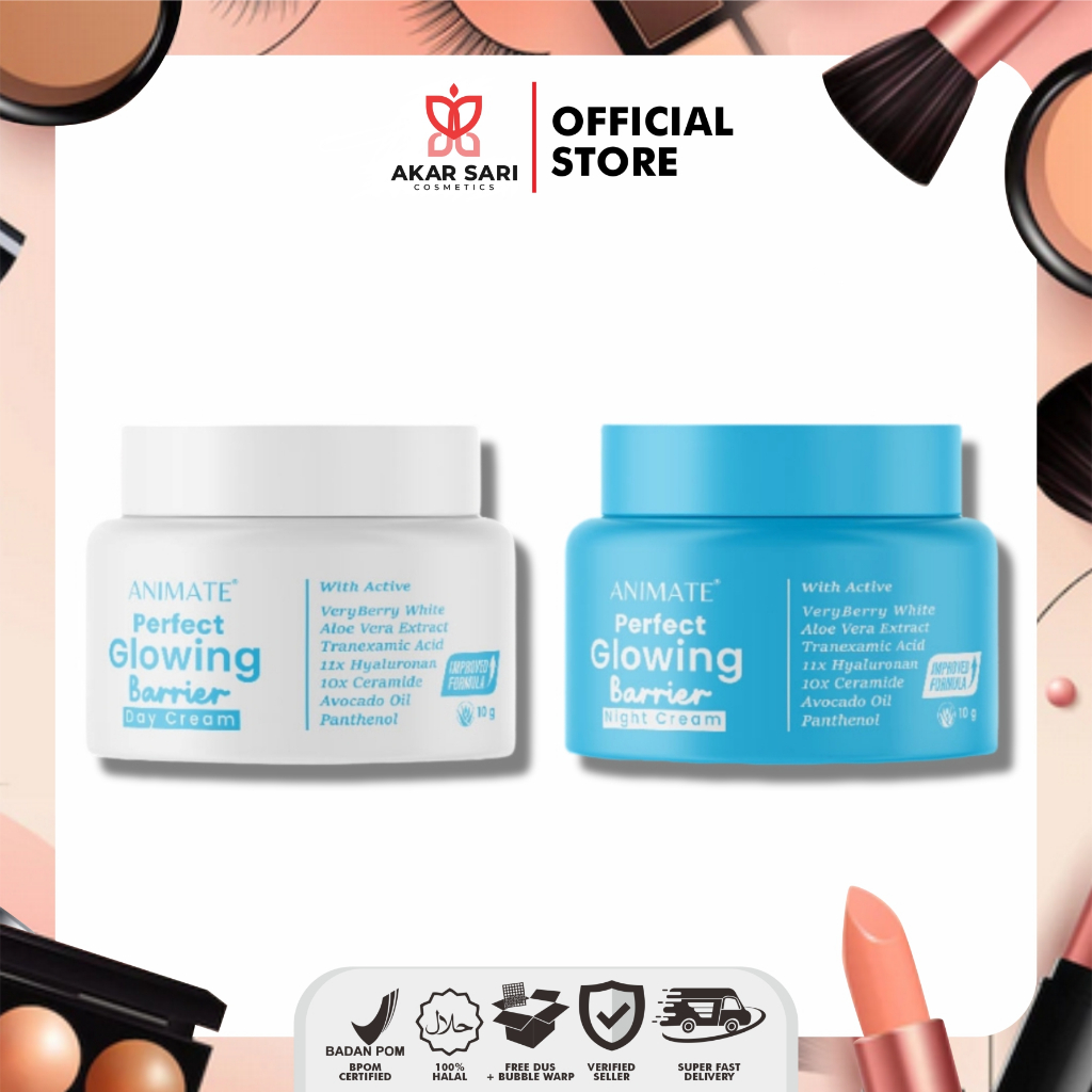 Jual ANIMATE GLOWING BARRIER DAY | NIGHT CREAM - Pelembab Wajah 10 gr ...