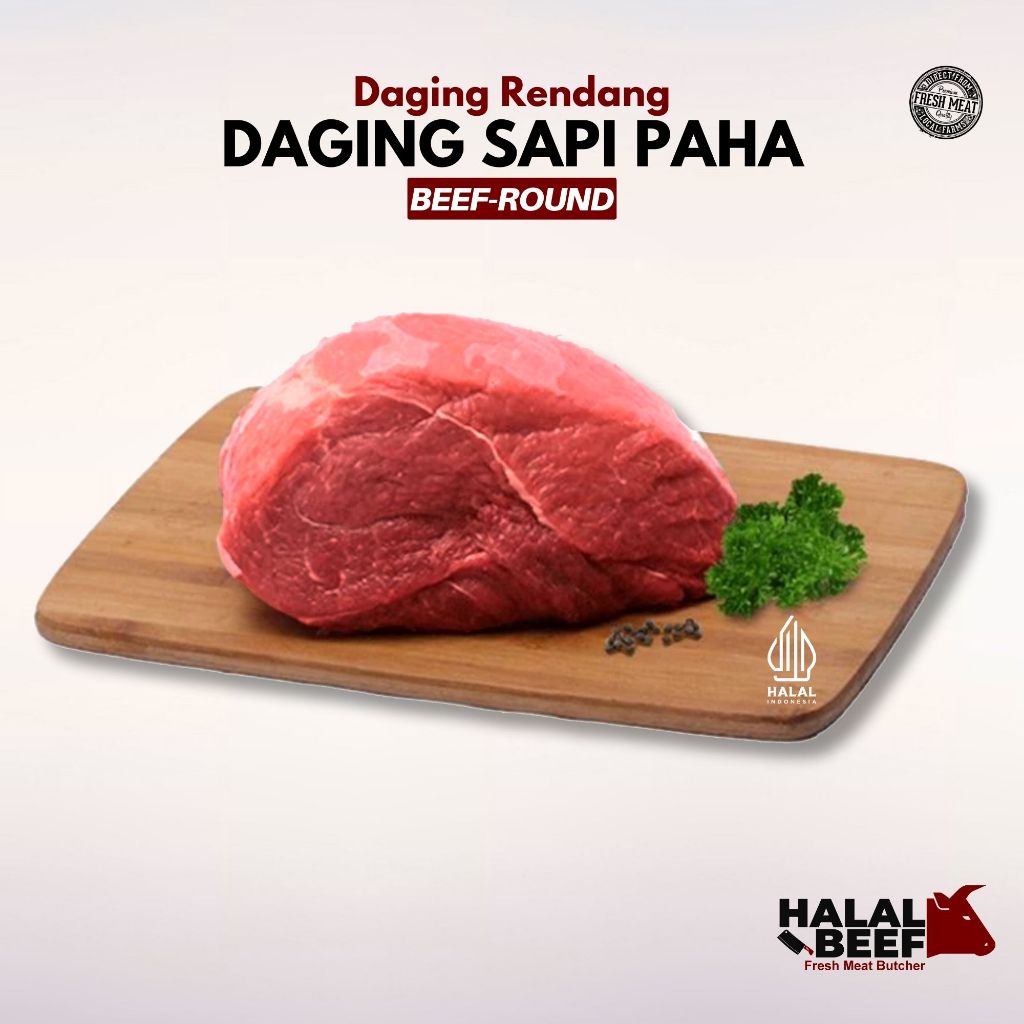 Jual Daging Rendang Paha Sapi Segar & Halal - Beef Round | Shopee Indonesia