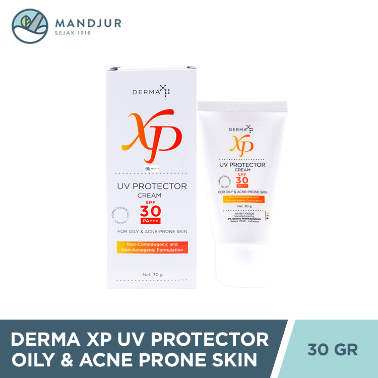 Jual Derma XP UV Protector Cream SPF 30 - Sunscreen For Oily and Acne ...
