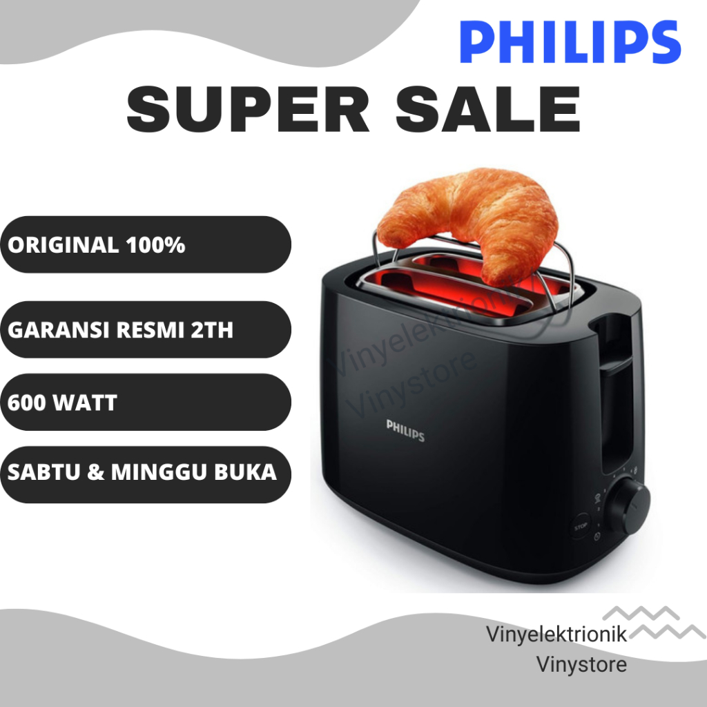 Jual Philips Toaster Bunwarmer with Sandwich Rack - HD2583/90 3000 ...