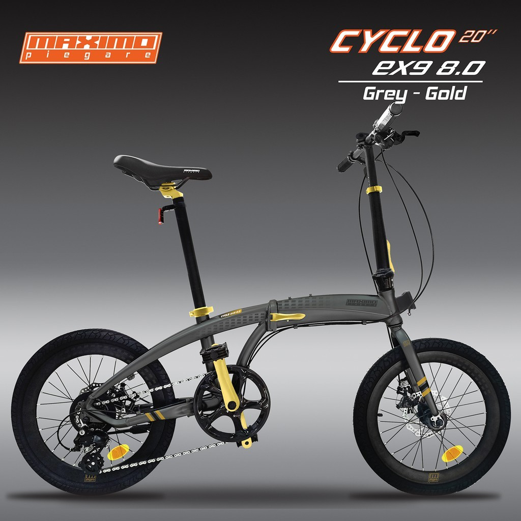 Jual Sepeda Lipat 20 Inch MAXIMO Piegare Folding Bike 9 Speed Cyclo EX9 ...