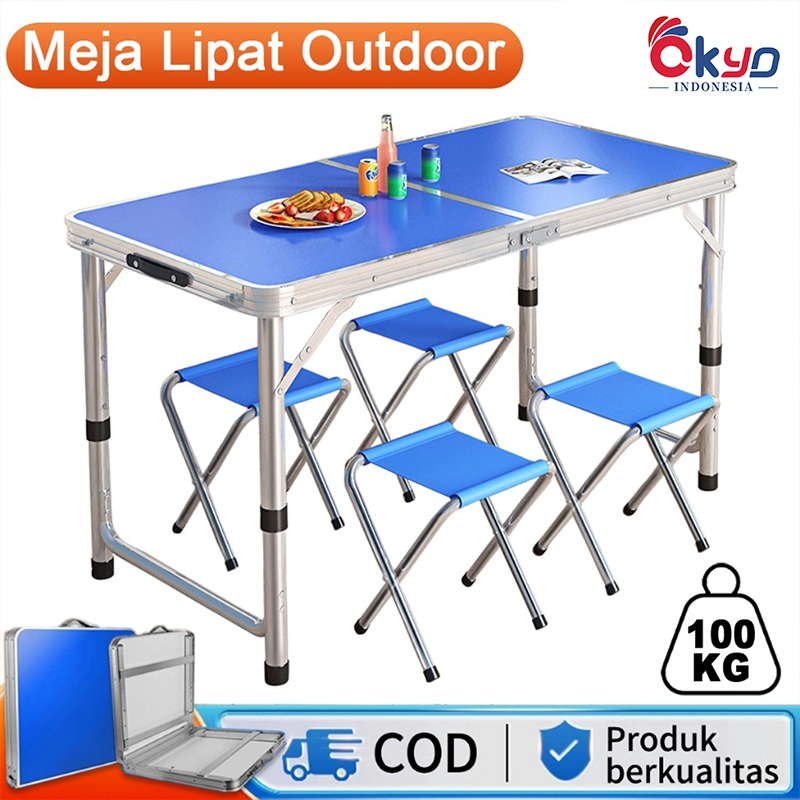 Jual Meja Lipat Portable / Meja Lipat Serbaguna Uk 120x60x50-70cm Model ...