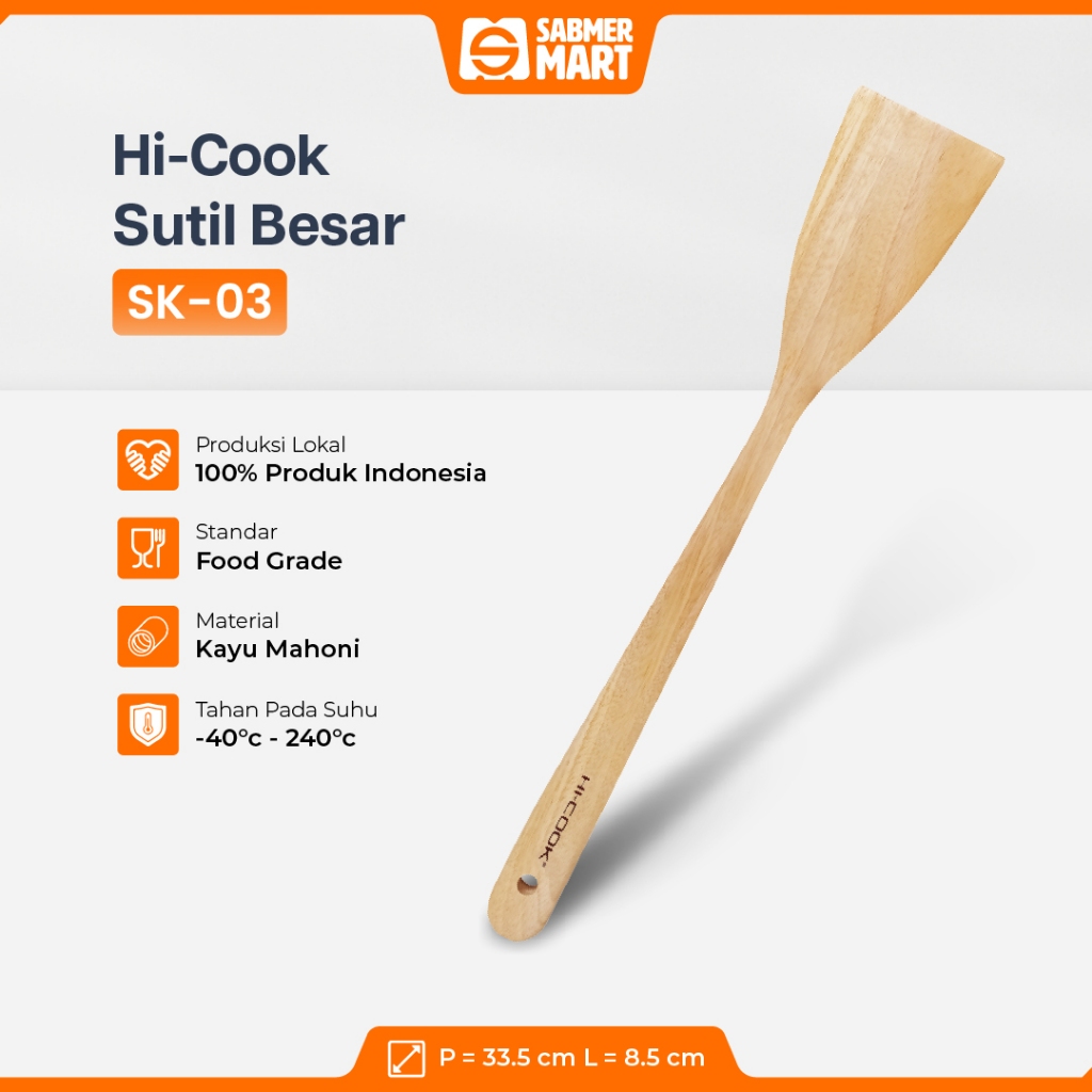 Jual Sutil Kayu Besar / Alat Masak Kayu Mahoni Premium Hi-Cook SK-03 ...