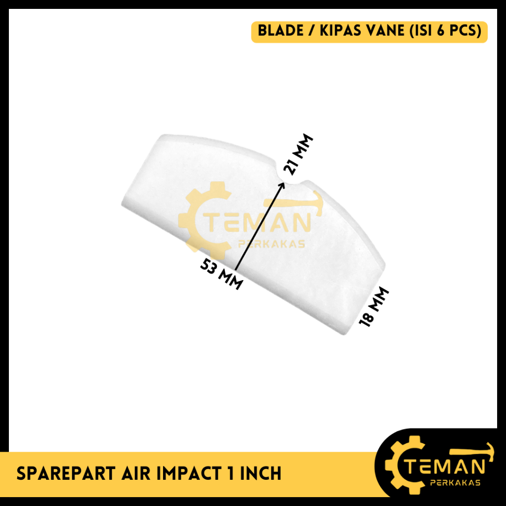 Jual SPAREPART AIR IMPACT WRENCH 1 INCH PUTIH / KIPAS VANE SET / BLADE ...