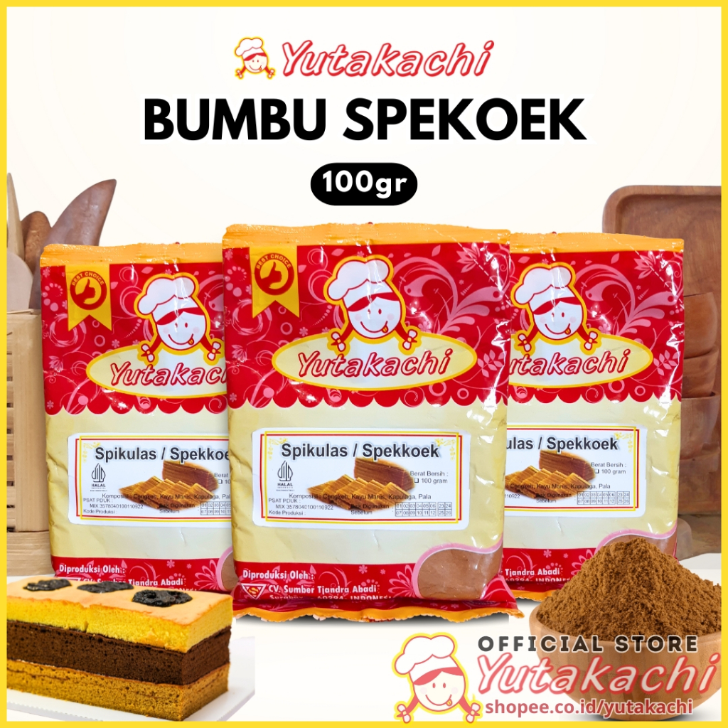 Jual Bumbu Spekoek 100 gram Yutakachi / Spekkoek / Spikoe / Spekulas ...